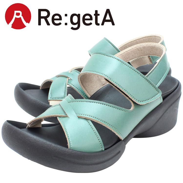 Re:getA リゲッタ カジュアル レディース クロスベルトベルトサンダル ウェッジソール グミサンダル R-2684 R2684-TUQ ...