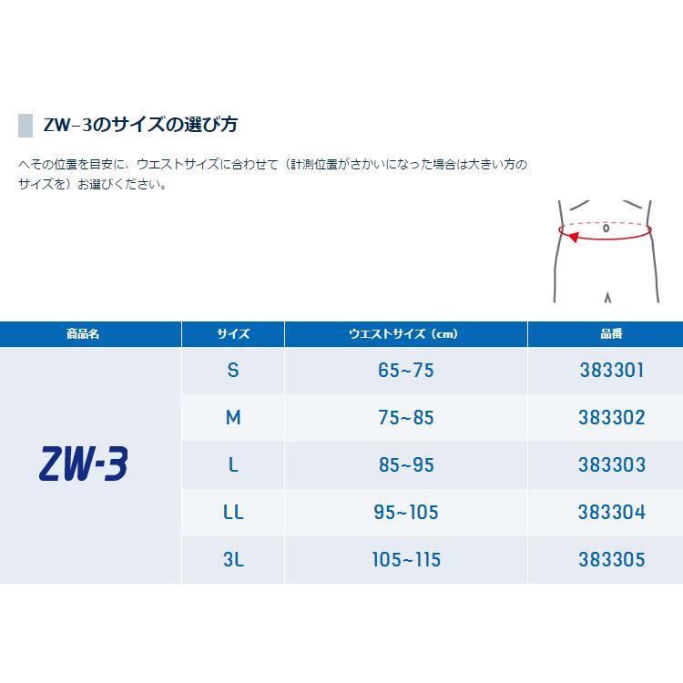 ザムスト ZW-3 腰用サポーターサポート ZAMST メール便送料無料 返品不可 : イーゾーン スポーツ - 通販 - Yahoo!ショッピング