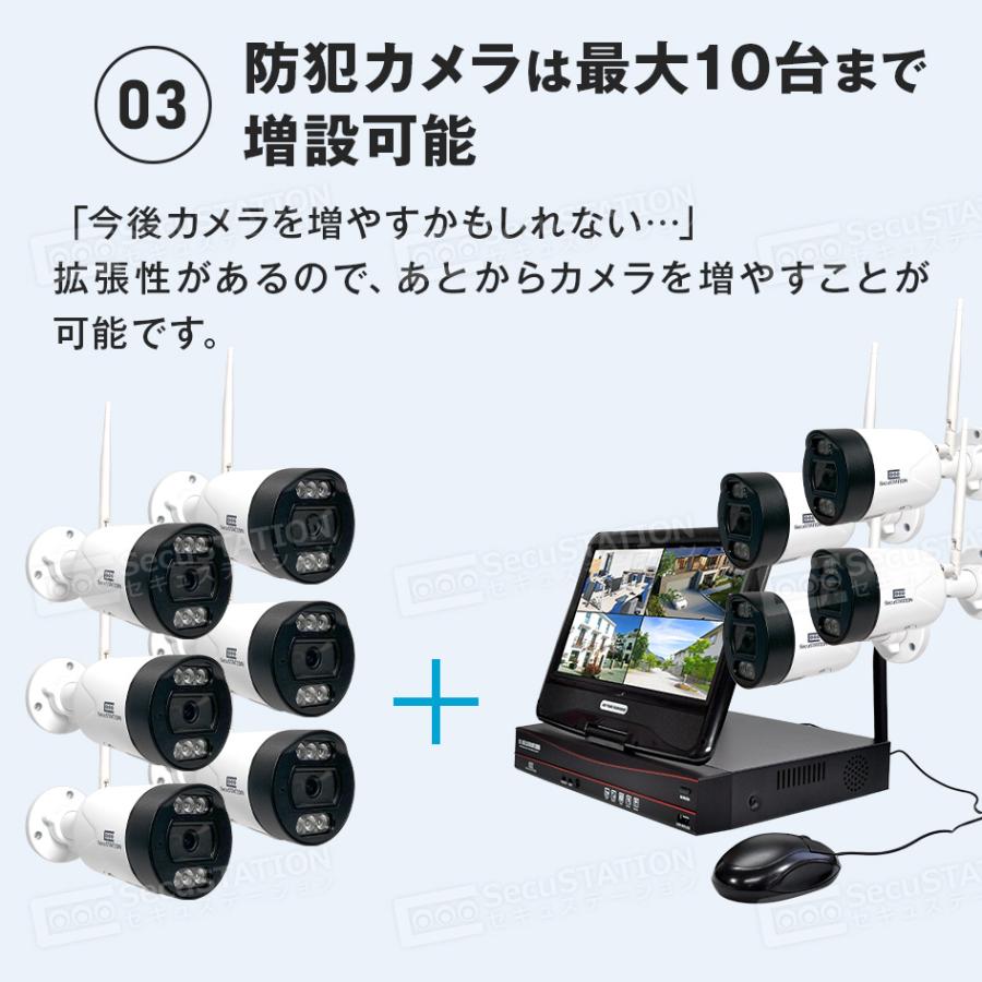 SecuSTATION 防犯カメラ 屋外 セット 家庭用 ワイヤレス wif SecuSTATION 防犯カメラ 屋外 セット 家庭用 ワイヤレス wif