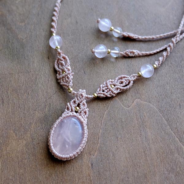 ローズクォーツ（ブラジル産）・マダガスカルローズ 天然石マクラメ編みペンダントネックレス 誕生日プレゼントギフト 3740 メール便送料無料 : エフクリック通販 - 通販 - Yahoo ...
