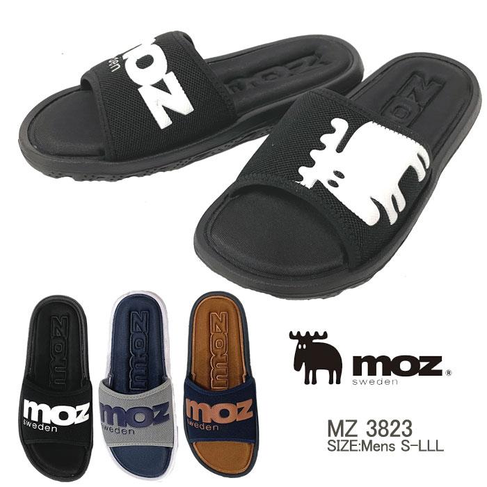 moz モズ メンズ シャワーサンダル 低反発クッション 軽量 ブラック ネイビー グレー MZ3823 : mz3823 : F-club - 通販 - Yahoo!ショッピング