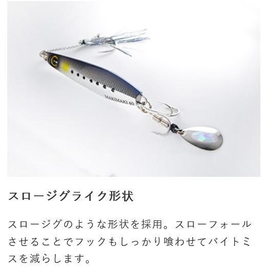 ハヤブサ ジャックアイ マキマキ 40g FS417 15.リアル魚鱗ブラックシルバー 147664 :4993722147664 ...