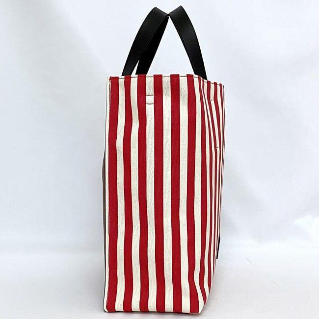 MARNI（マルニ） 2way バッグ レッド ホワイト ブラウン ストライプ