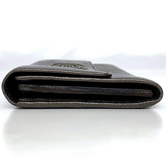 サルヴァトーレ フェラガモ 二つ折り 長財布 メタリック ブラウン ガンチーニ ec-20697 財布 レザー 中古 : ec-20697 ...