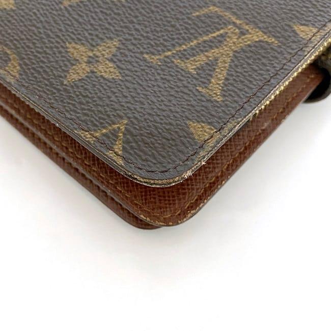 ルイ ヴィトン 二つ折り 財布 ポルト パピエ ジップ ec-22352 ブラウン モノグラム M61270 美品 : フリマハイクラス ...