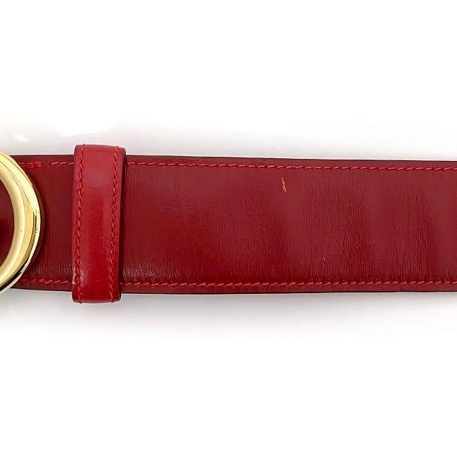 グッチ ベルト ec-23216 レッド インターロッキング 087 01/28 1510 美品 75cm レザー 中古 GUCCI 40mm 赤 GG ロゴ 箱付き ウエストベルト ヴィンテージ 40mm メンズ レディース 男女兼用 定番 人気 ゴールド金具 ロゴバックル ブランド 本物 鑑定済み GUCCI（グッチ） ベルト ec-23216 レッド インターロッキング 087 01