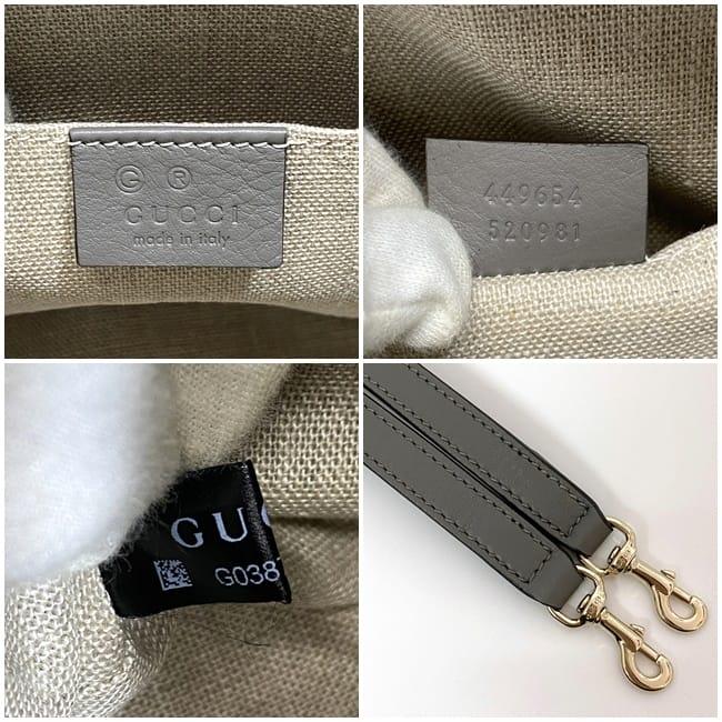 GUCCI グッチ 2way バッグ f-21470 グレー マイクロシマ 449654 GUCCI グッチ 2way バッグ f-21470 グレー マイクロシマ 449654