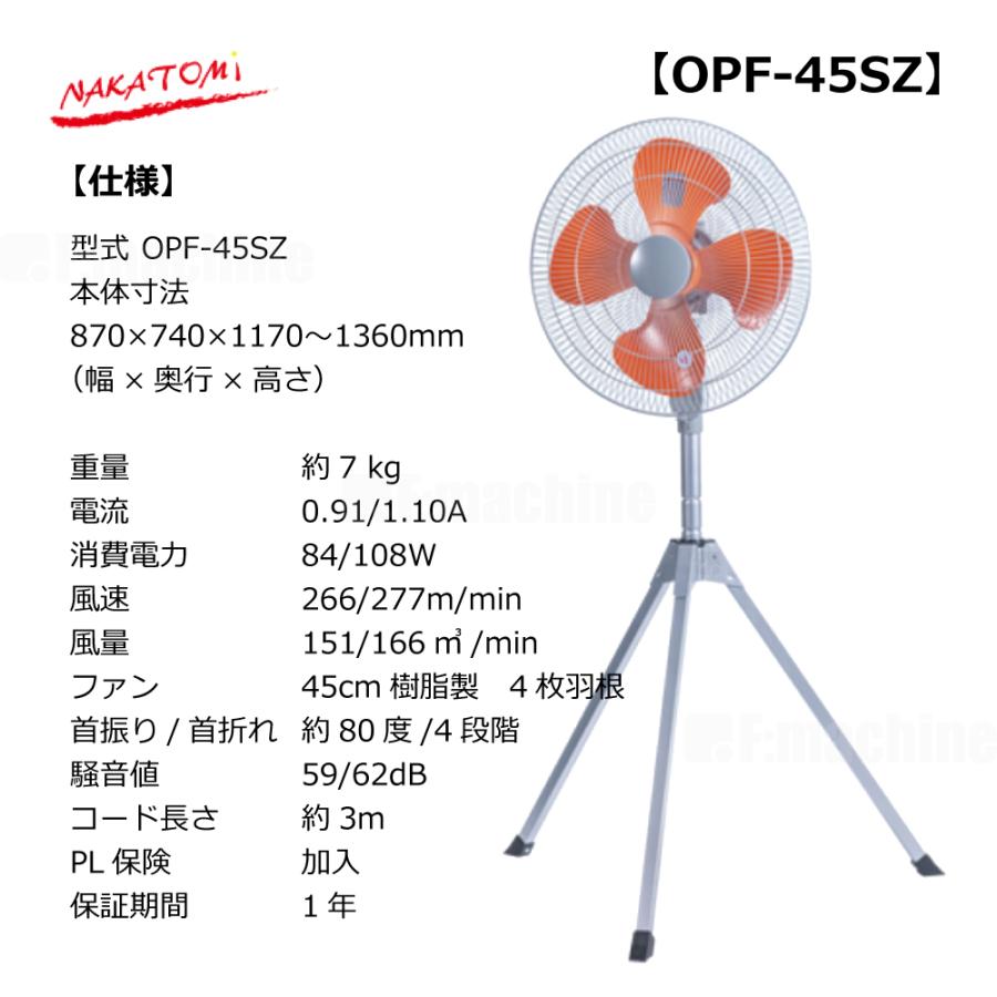 ナカトミ 45cm全閉式スタンド扇【OPF-45SZ】100V/50-60Hz ｜ NAKATOMI / : 株式会社エフマシン・ヤフー店 - 通販 - Yahoo!ショッピング