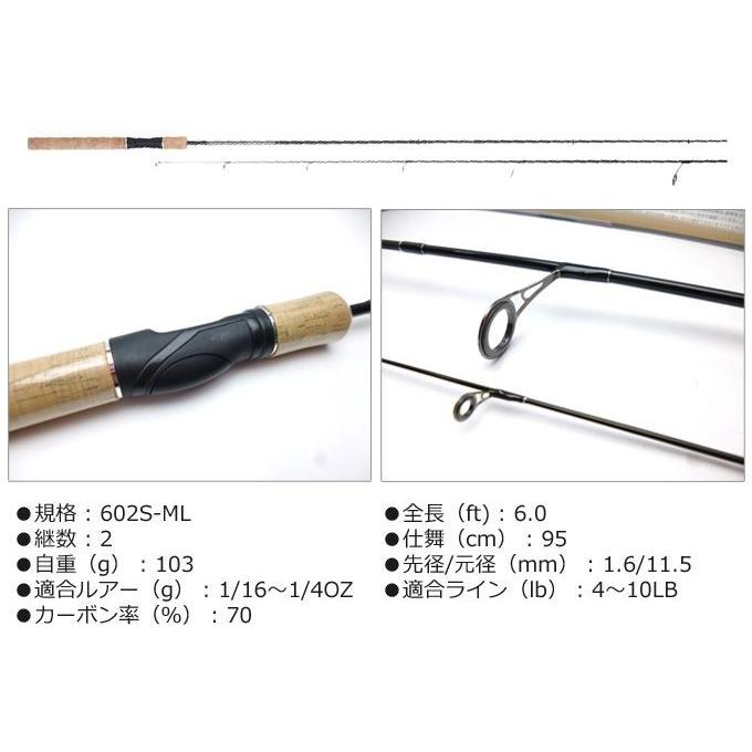 プロマリン トレンディバス [602S-ML] スピニングモデル : つり具のマルニシYahoo!ショップ - 通販 - Yahoo!ショッピング