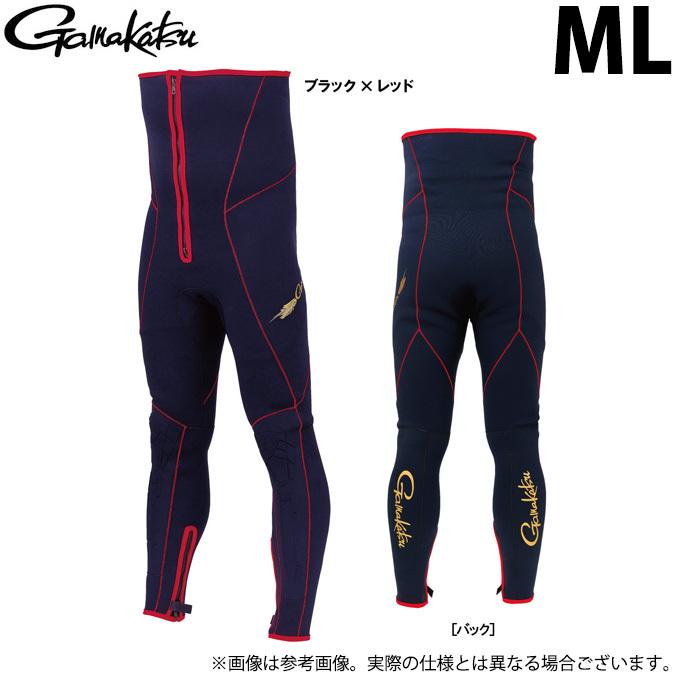 Gamakatsu 【取り寄せ商品】 がまかつ GM5820 (ブラック/レッド／ML) 鮎タイツ(2mm厚) (タイツ・鮎用品／2022年 ...