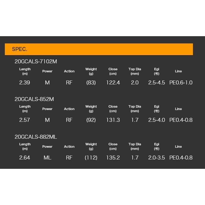 オリムピック（OLYMPIC） 20 カラマレッティ 20GCALS-882ML (2020年モデル/エギングロッド) /(5) 【Σ05】 : つり具のマルニシYahoo!店 - 通販 ...