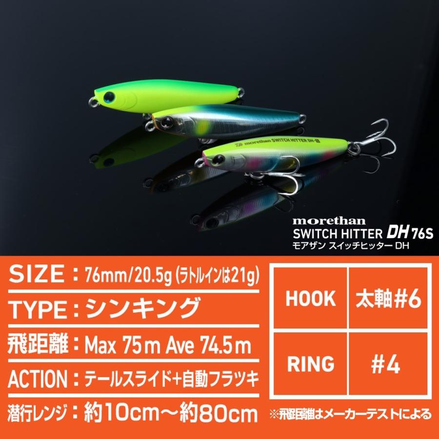 DAIWA（釣り） ダイワ モアザン スイッチヒッター DH 76S /シンキングペンシル/シーバスルアー /(5) 【Σ01】 : つり具のマルニシYahoo!店 - 通販 - Yahoo ...