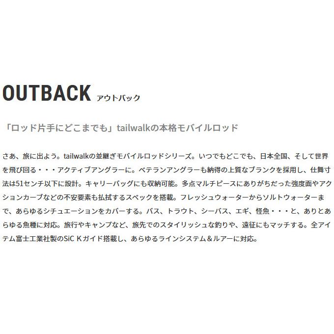 tailwalk 【取り寄せ商品】 テイルウォーク アウトバック (NC604H) (釣竿・ロッド) /エイテック /(c) 【Σ01】 : つり具のマルニシWEB店2nd - 通販 ...