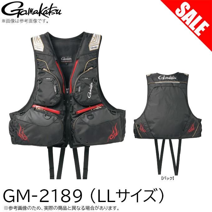 Gamakatsu (7)【目玉商品】 がまかつ GM2189 (LL／ブラック×レッド) フローティングベスト (フィッシングベスト) /GM-2189 /Gamakatsu : つり具の ...