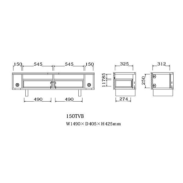 TVボード CSV2 150TVB 2色対応（MBR/LBR） お掃除ロボット使用可能 送料無料（玄関前まで）北海道・沖縄・離島は除く : F-ROOM - 通販 - Yahoo!ショッピング
