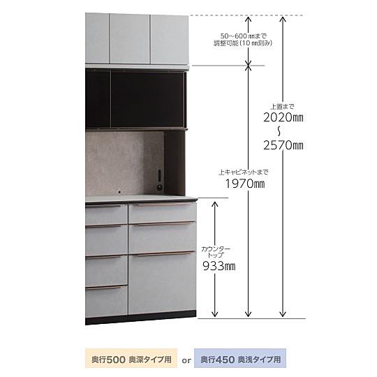 綾野製作所 60 下キャビネット 3段引出し クオリア (QUALIA) IU-60D2 (奥行450) 前板：定番スタッコホワイト・別注色5 ...
