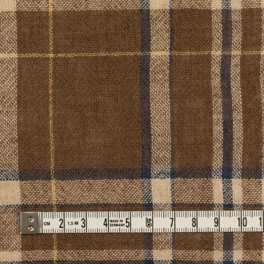 【アウトレット】コットン×チェック(ブラウン＆ネイビー)×ガーゼ : 242056 : fab-fabric sewing studio ...