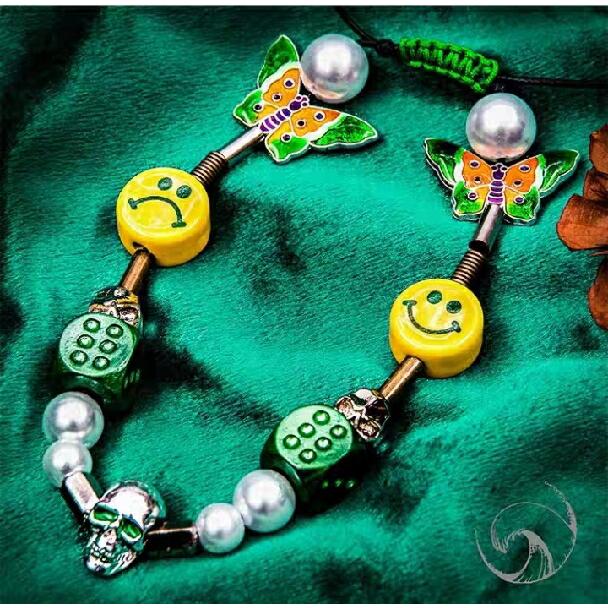 EVAE MOB × SALUTE LIMITED EDITION Rainbow Butterfly Smiley Necklace ...