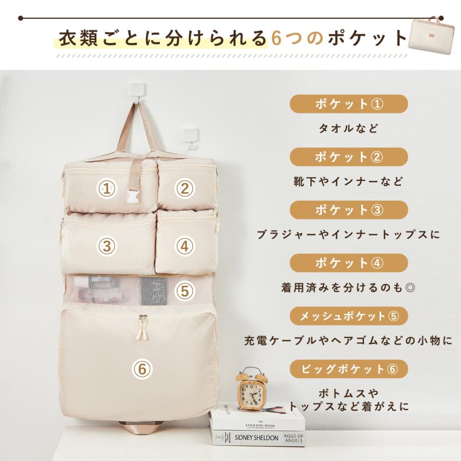 トラベルポーチ 吊り下げ 軽量 薄型 旅行 吊り下げポーチ 吊り下げ収納 大容量 衣類収納 トラベルグッズ 旅行用 衣類仕分け パッキング 荷物 荷造り 掛ける : FABOMI ヤフー店 ...