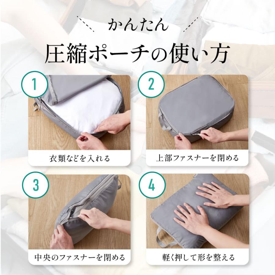 トラベルポーチ 圧縮 【ML2枚セット】 トラベルポーチセット 旅行 収納 衣類収納 圧縮バッグ ポーチ おむつ 圧縮袋 かわいいおしゃれ パッキング : FABOMI ヤフー店 - 通販 ...
