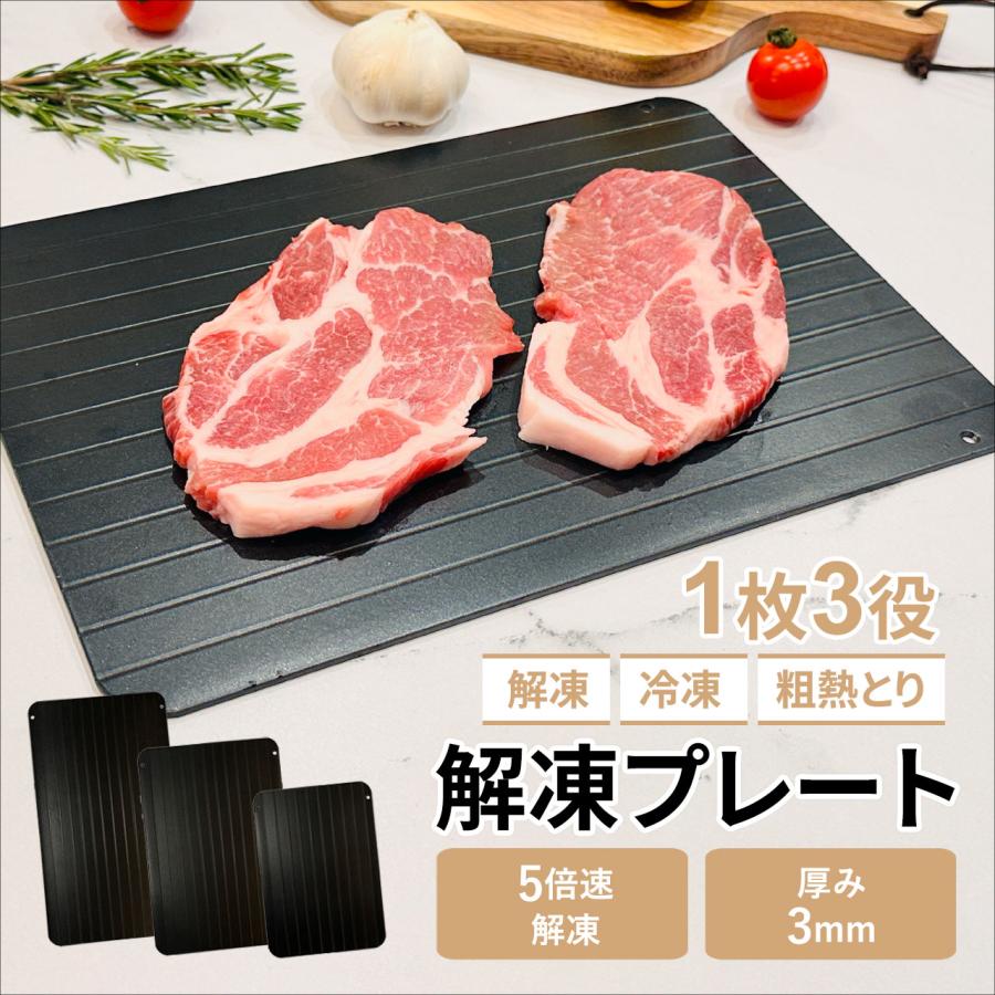 解凍プレート 3mm Lサイズ 急速解凍 プレート 解凍 冷凍 粗熱取り 冷凍食品 冷凍ごはん お弁当 まな板 時短 粗熱 家庭用 肉解凍 アルミ スピード解凍 : FABOMI ヤフー店 ...