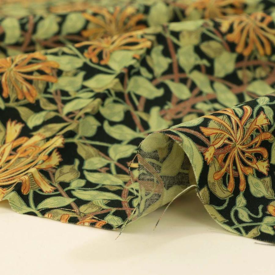 生地【カットクロス】(約110×50cm) シーチング ウィリアムモリス HONEYsuckle(ブラック地) 8362-12 実店舗取寄せ品_FT7_dU4 : Fabric House ...
