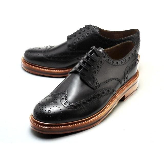 GRENSON（グレンソン） 靴 GRENSON ARCHIE アーチー ウィングチップ 110004 BLACKメンズ ビジネス ...