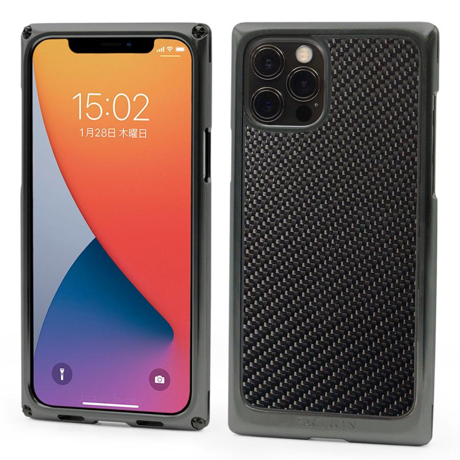 FACTRON 超ジュラルミン削り出し ジャケット SIMPLEX for iPhone12Pro Max Black on BlackCarbon FA-M-1070 : FACTRON ...