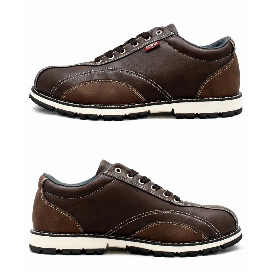 EDWIN（エドウィン） 革靴 スニーカー 防水 カジュアルシューズ 兼 ビジネススニーカー 軽量 耐滑防滑底 上質素材 おしゃれ 紐靴 紳士靴 EDWIN EDM4555｜正規販売 : 守足 ...