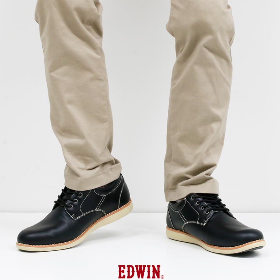 EDWIN 靴 シューズ カジュアル ビジネス スニーカー 防水 3e 4e 軽量 ウォーキングシューズ 紐靴 紳士靴 3色 EDWIN edm456 :edm456:守足雑貨ヤフー店 ...