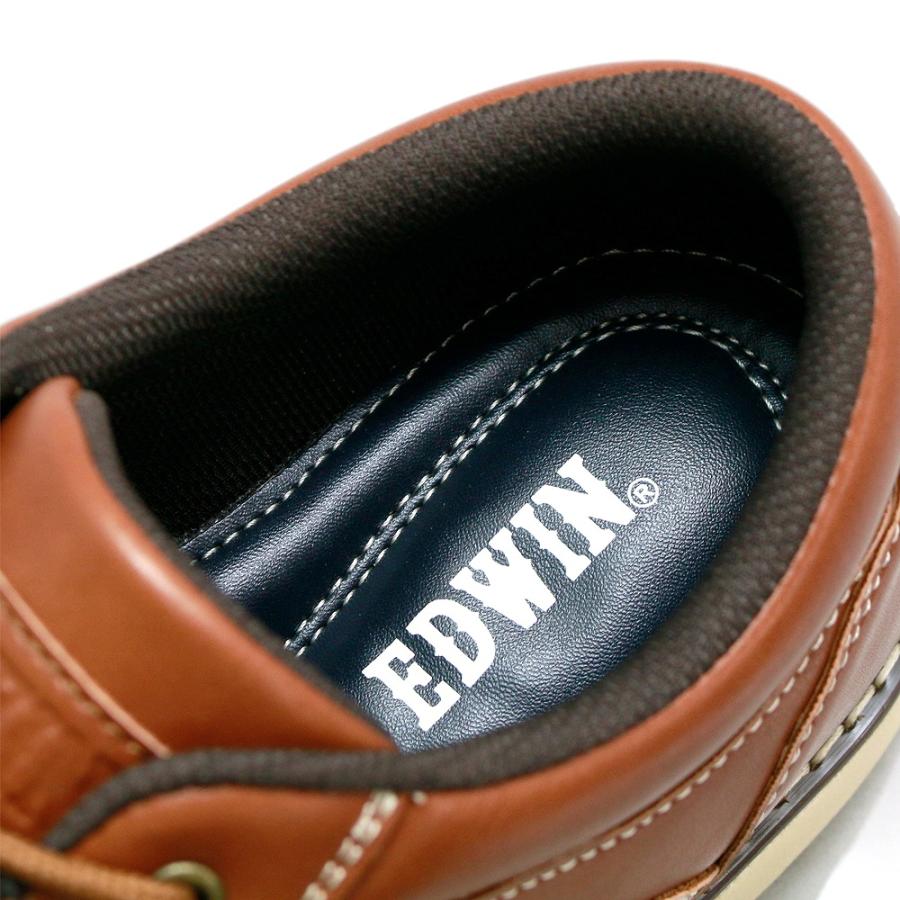 EDWIN（エドウィン） 靴 メンズ カジュアルシューズ 防水 PUレザー 革靴 スニーカー 軽量 幅広 3E モックトゥ おしゃれ 紐靴 紳士靴 edn463｜正規販売店 : 守足雑貨ヤフー ...