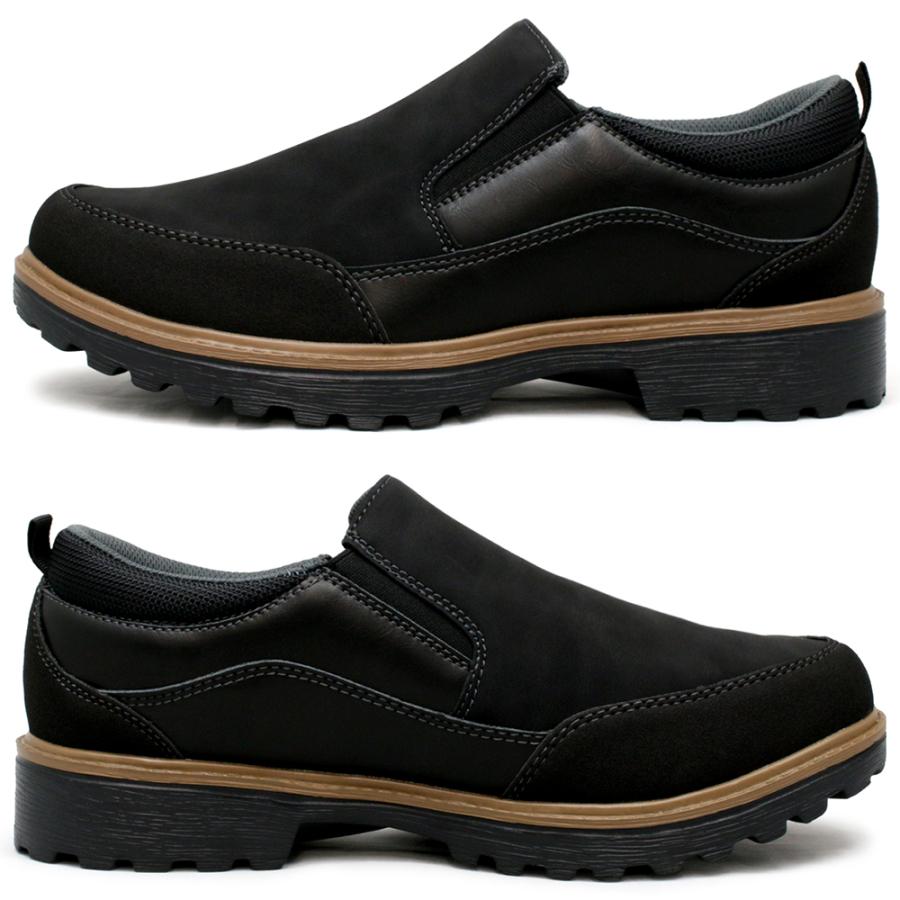 EDWIN エドウィン 靴 スリッポン メンズ シューズ 防水 カジュアルシューズ 超軽量 幅広 3E PUレザー 革靴 衝撃吸収ソール おしゃれ 紐なし靴 edm544 : 守足雑貨ヤフー店 ...