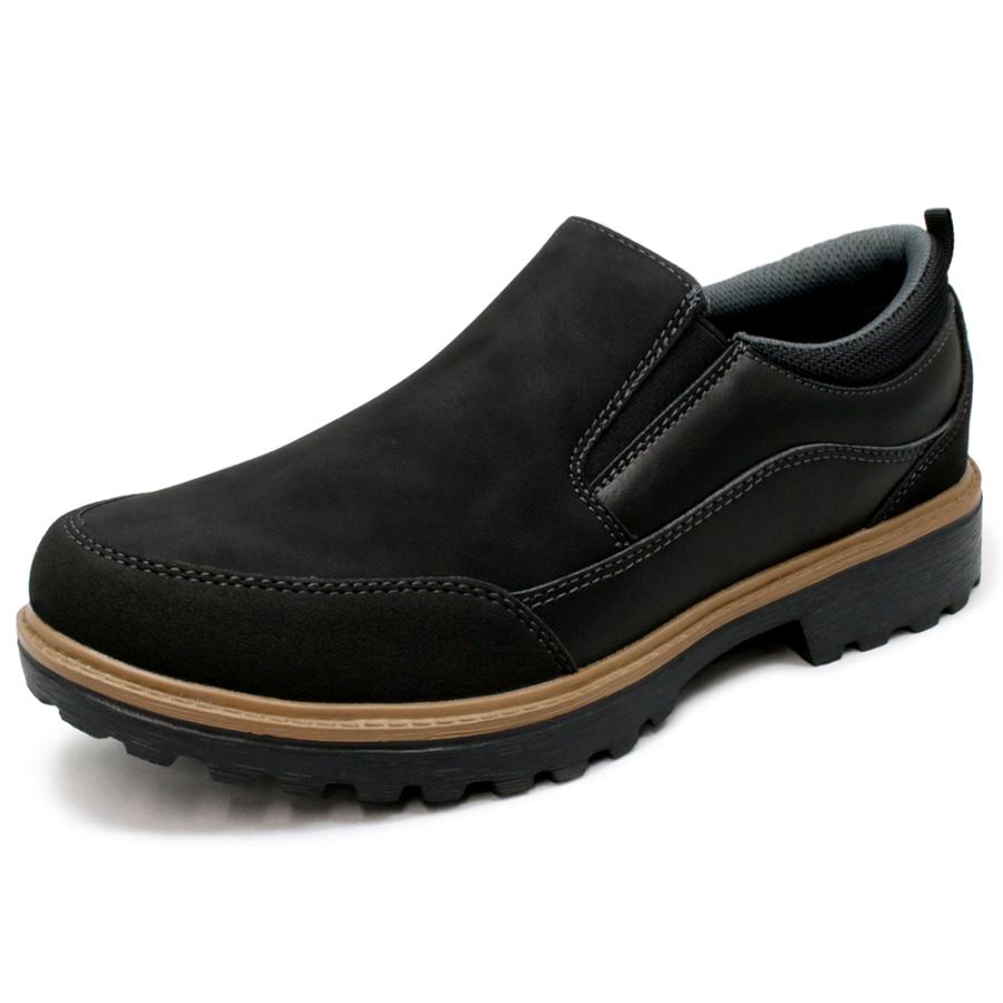 EDWIN エドウィン 靴 スリッポン メンズ シューズ 防水 カジュアルシューズ 超軽量 幅広 3E PUレザー 革靴 衝撃吸収ソール おしゃれ 紐なし靴 edm544 : 守足雑貨ヤフー店 ...