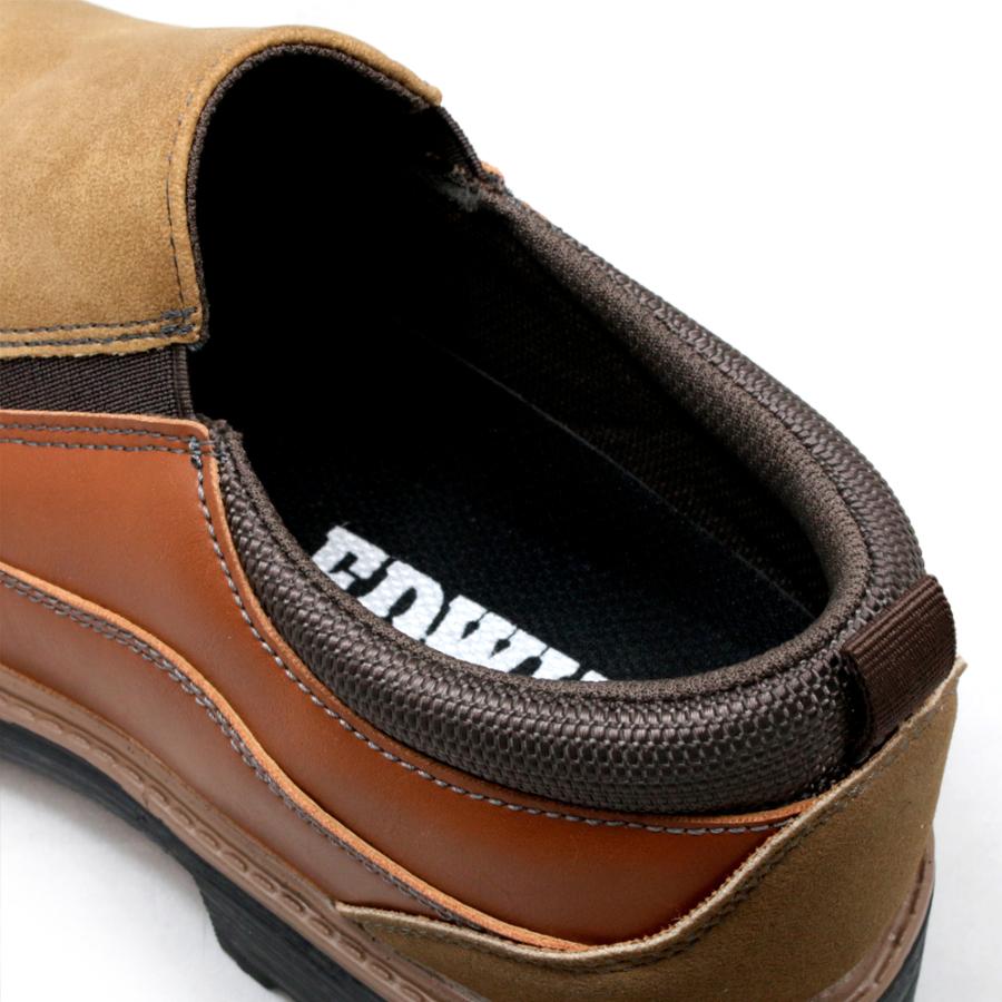 EDWIN エドウィン 靴 スリッポン メンズ シューズ 防水 カジュアルシューズ 超軽量 幅広 3E PUレザー 革靴 衝撃吸収ソール おしゃれ 紐なし靴 edm544 : 守足雑貨ヤフー店 ...