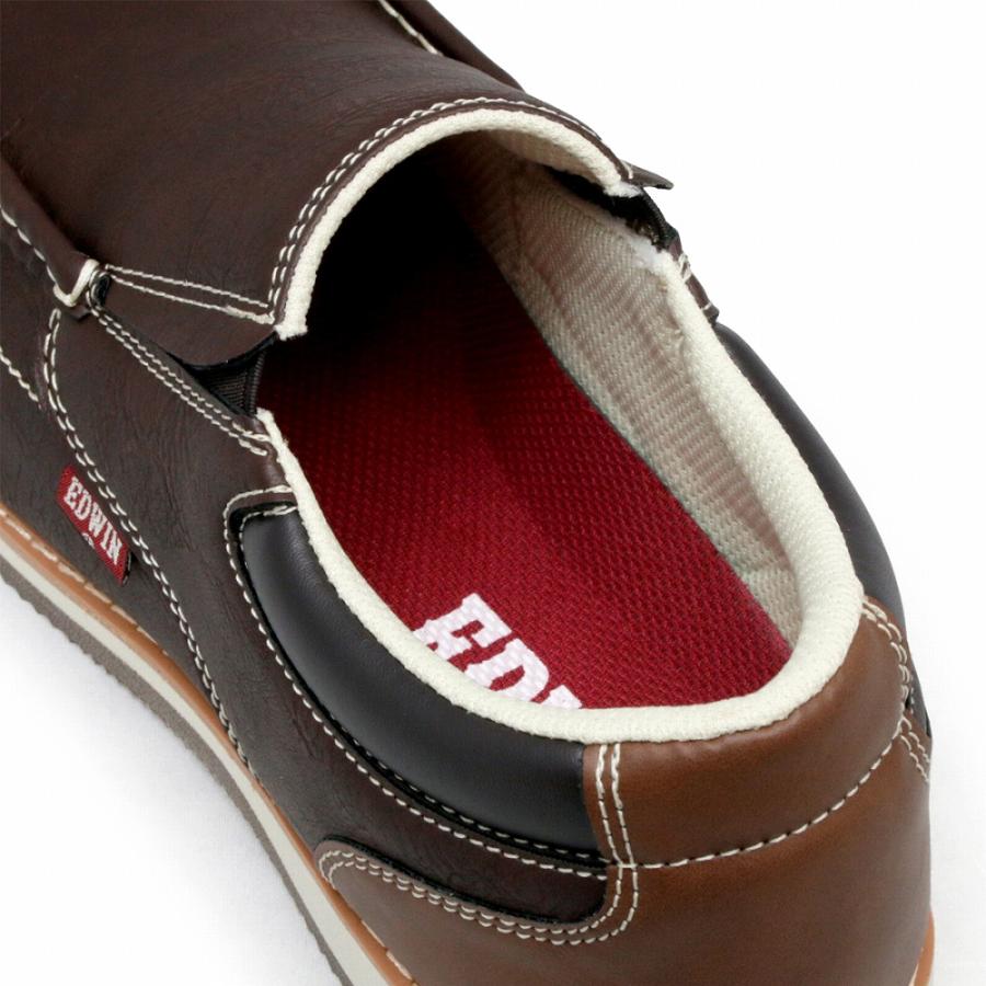 EDWIN エドウィン 靴 メンズシューズ スリッポン ローファー PUレザー 革靴 スニーカー 軽量 柔らかい 上質素材 おしゃれ 紐なし靴 edm9808｜正規販売店 : 守足雑貨ヤフー店 ...