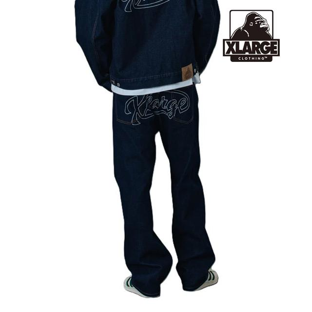 XLARGE（エクストラ ラージ） スターロゴ デニムパンツ ボトム メンズ ユニセックス 正規品 101261031009 ...