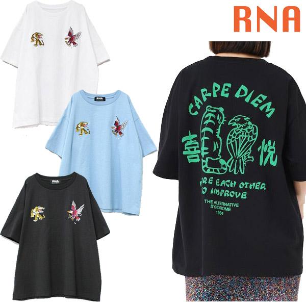 RNA アールエヌエー トラ&イーグルBIG T 半袖 オーバーサイズ ベトジャン 和柄 バックプリント 人気 ストリート ユニセックス 個性的 ブランド レディース : FAITHSTORE ...