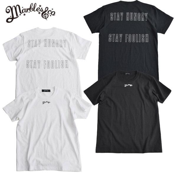 MARBLES マーブルズ Marbles STAY HUNGRY TEE ステイ ハングリー ロゴ Tシャツ 半袖 芸能人 着用 メンズ ...
