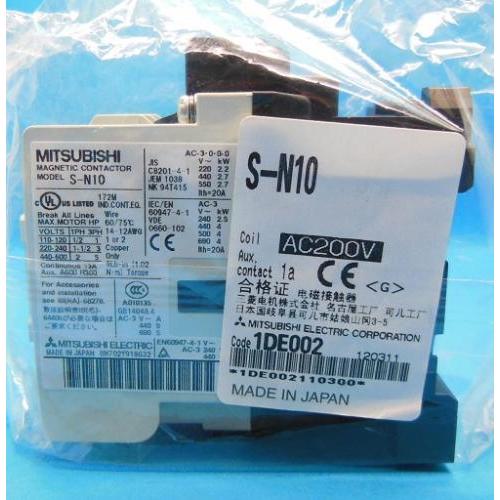 S-N10 コイルAC200V 1a 電磁接触器 三菱電機 未使用品 : FA機器のワイデン ヤフー店 - 通販 - Yahoo!ショッピング