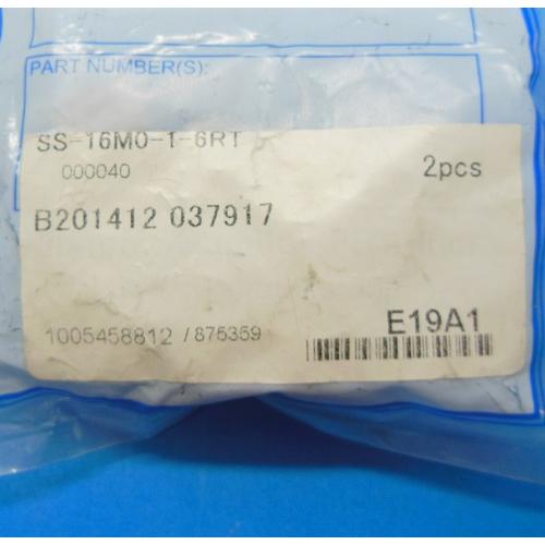 SS-16M0-1-6RT(2個入) ステンレス鋼製おすコネクター Swagelok 未使用品 : FA機器のワイデン ヤフー店 - 通販 ...