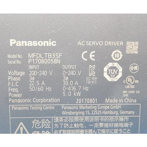 MFDLTB3SF サーボアンプ パナソニック ランクA中古品 : FA機器のワイデン ヤフー店 - 通販 - Yahoo!ショッピング