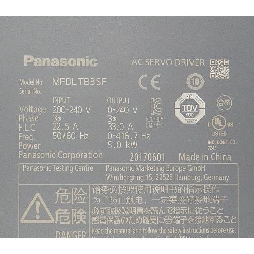 MFDLTB3SF サーボアンプ パナソニック ランクA中古品 : FA機器のワイデン ヤフー店 - 通販 - Yahoo!ショッピング