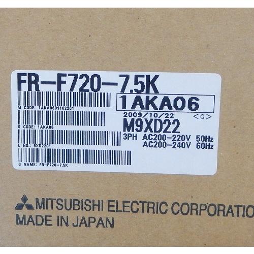 FR-F720-7.5K 三相200Vインバーター 三菱電機 未使用品 : FA機器のワイデン ヤフー店 - 通販 - Yahoo!ショッピング