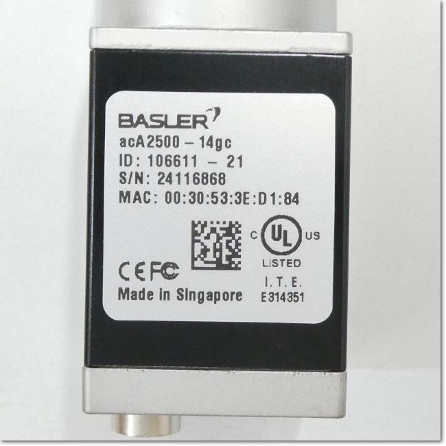 Basler ace Classic ACA2500-14GC エリアスキャンカメラ : FA機器.comYahoo!店 - 通販 - Yahoo!ショッピング