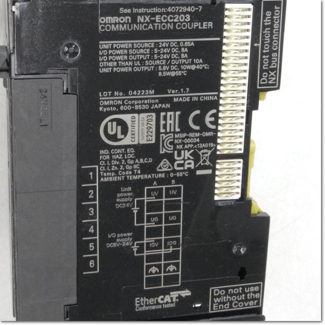 OMRON NX-ECC203 EtherCAT カプラユニット Ver.1.7 : FA機器.comYahoo!店 - 通販 - Yahoo ...