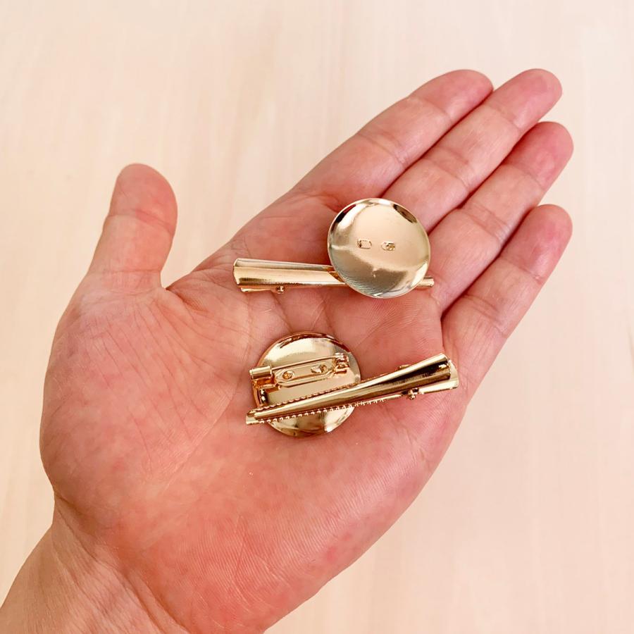 コサージュピン&ヘアクリップ SS 2WAY 金 (1個) ブローチ コサージュピン&ヘアクリップ SS 2WAY 金 (1個) ブローチ