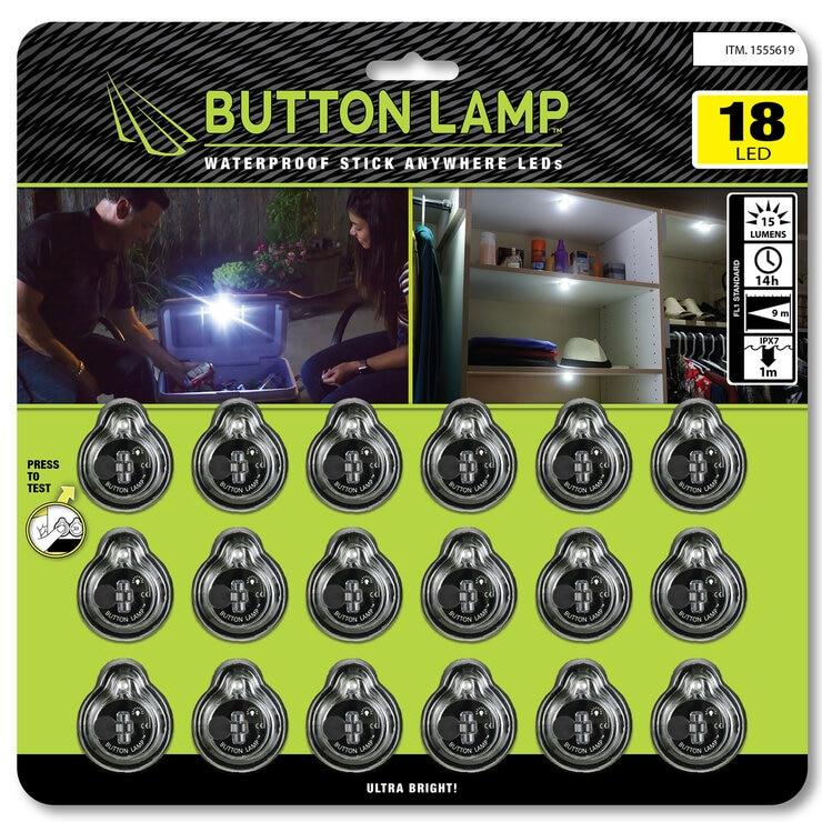 パンサービジョン LEDボタンランプ18個入り 使い捨て 懐中電灯 コストコ 1555619 : panther-vision-led ...