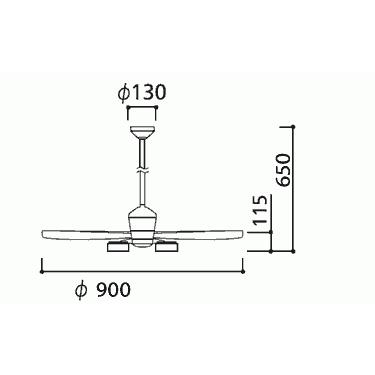 即日発送 長期保証 高演色LED [R15]軽量 LED 5灯 DCモーター 大風量 吹き抜け 傾斜天井 オーデリック ホワイト シーリングファン ライト OCB-191 :OCB191 ...