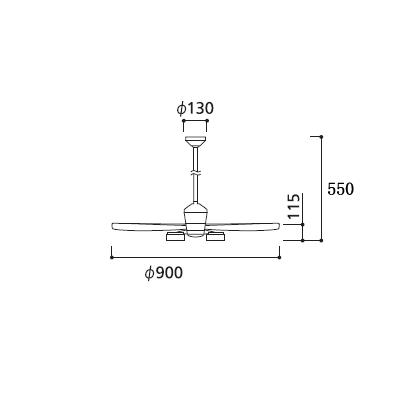 ODELIC 長期保証 高演色LED [R15]軽量 LED 5灯 DCモーター 大風量 吹き抜け 傾斜天井 オーデリック シーリングファン ライト OCB-271 : シーリングファン専門店 ...