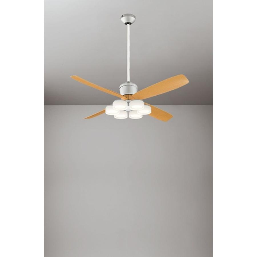 ODELIC 即日発送 長期保証 高演色LED [R15]LED 6灯 明るさ8畳 DCモーター 大風量 吹き抜け 傾斜天井 オーデリック シーリングファン ライト OCB-272 ...